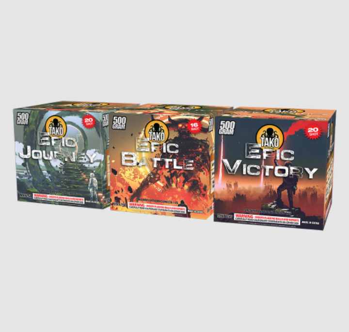 Epic Trilogy 16s 500g 3pc Set | S&J Fireworks