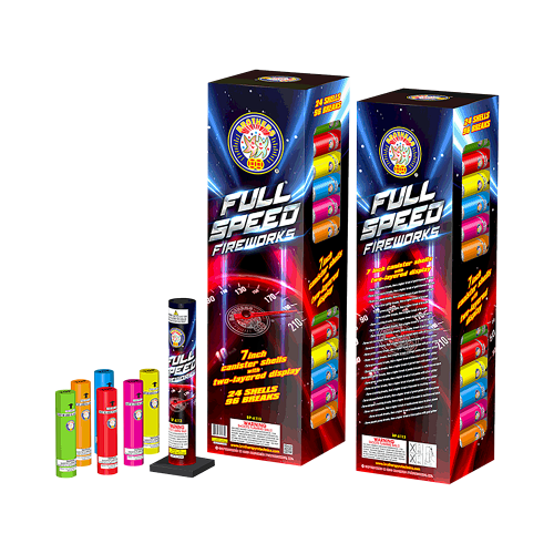 Full Speed 7in canister shells quad break | S&J Fireworks