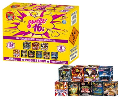 Sweet 16s Cake Assortment | S&J Fireworks