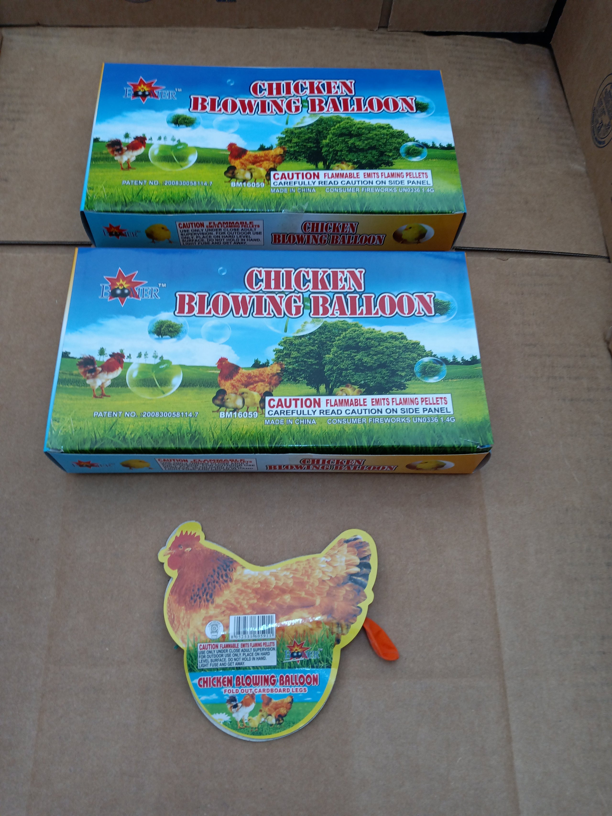 Chicken Blowing Balloon 2 boxes | S&J Fireworks